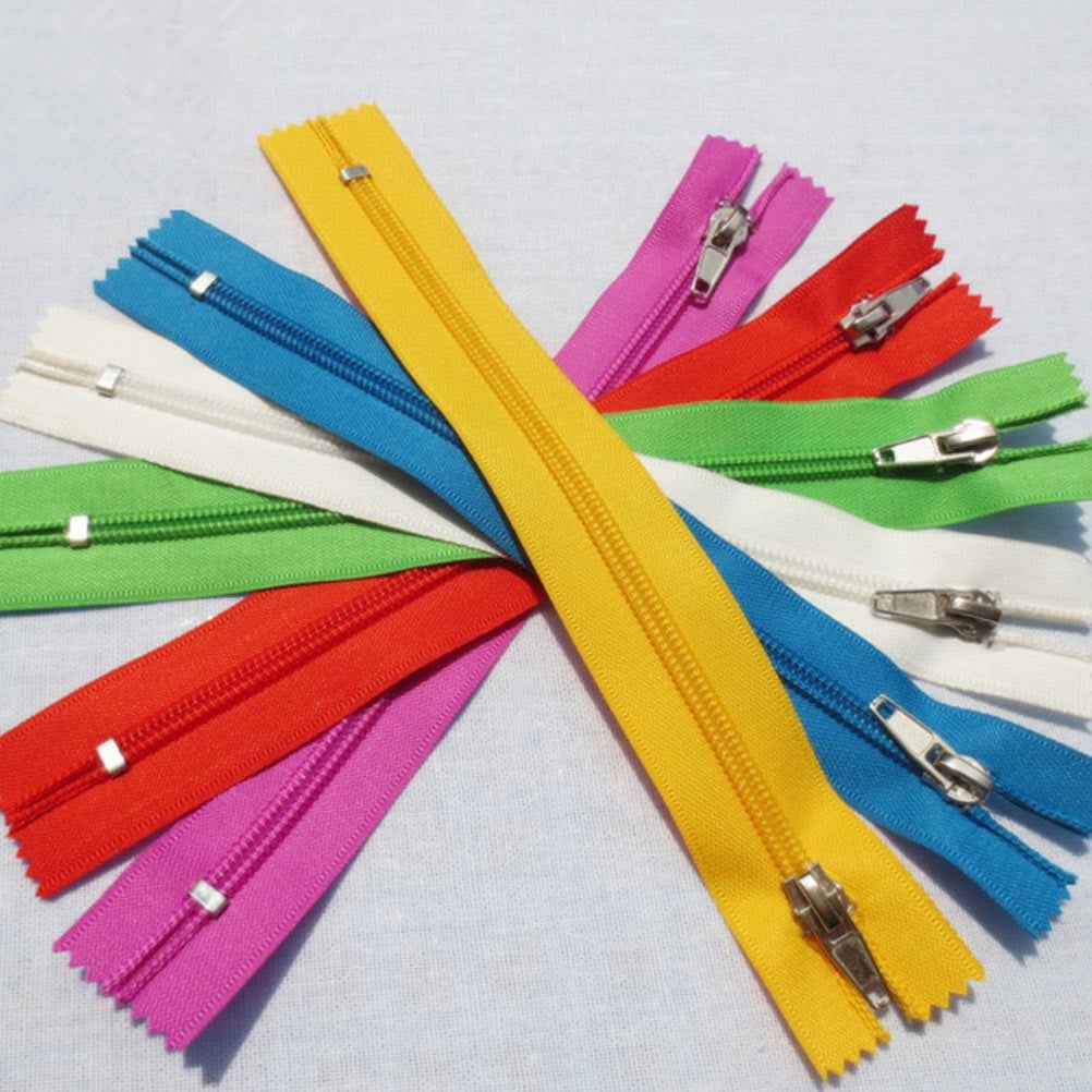 DECOMELODY 100Pack Nylon Zippers for Sewing Assorted Color Clothing ...