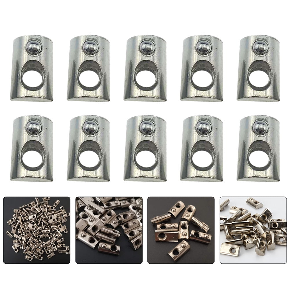 DECOMELODY 100Pcs Spring Loaded Nut for Nuts for Aluminum Profile with ...