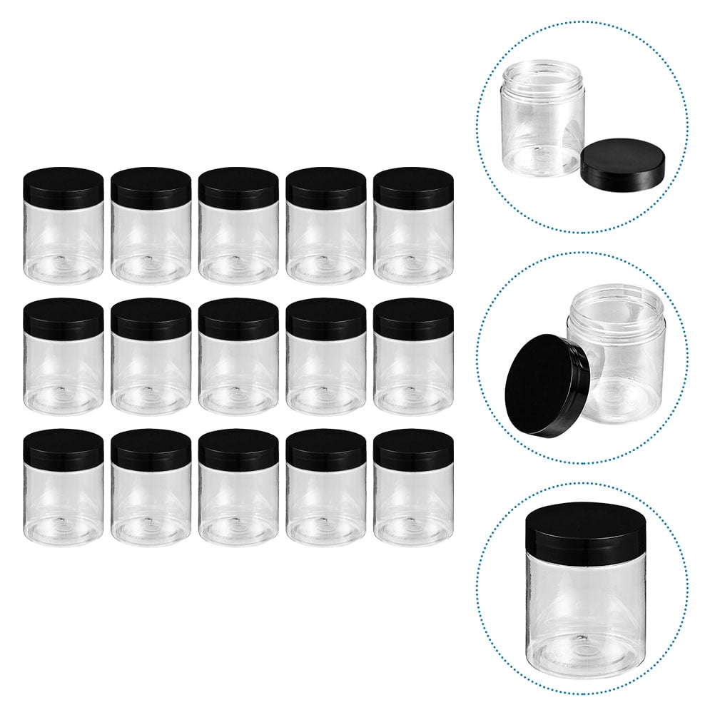 DECOMELODY 15Pcs Clear Storage Jars with Sealing Lid for Kitchen and ...