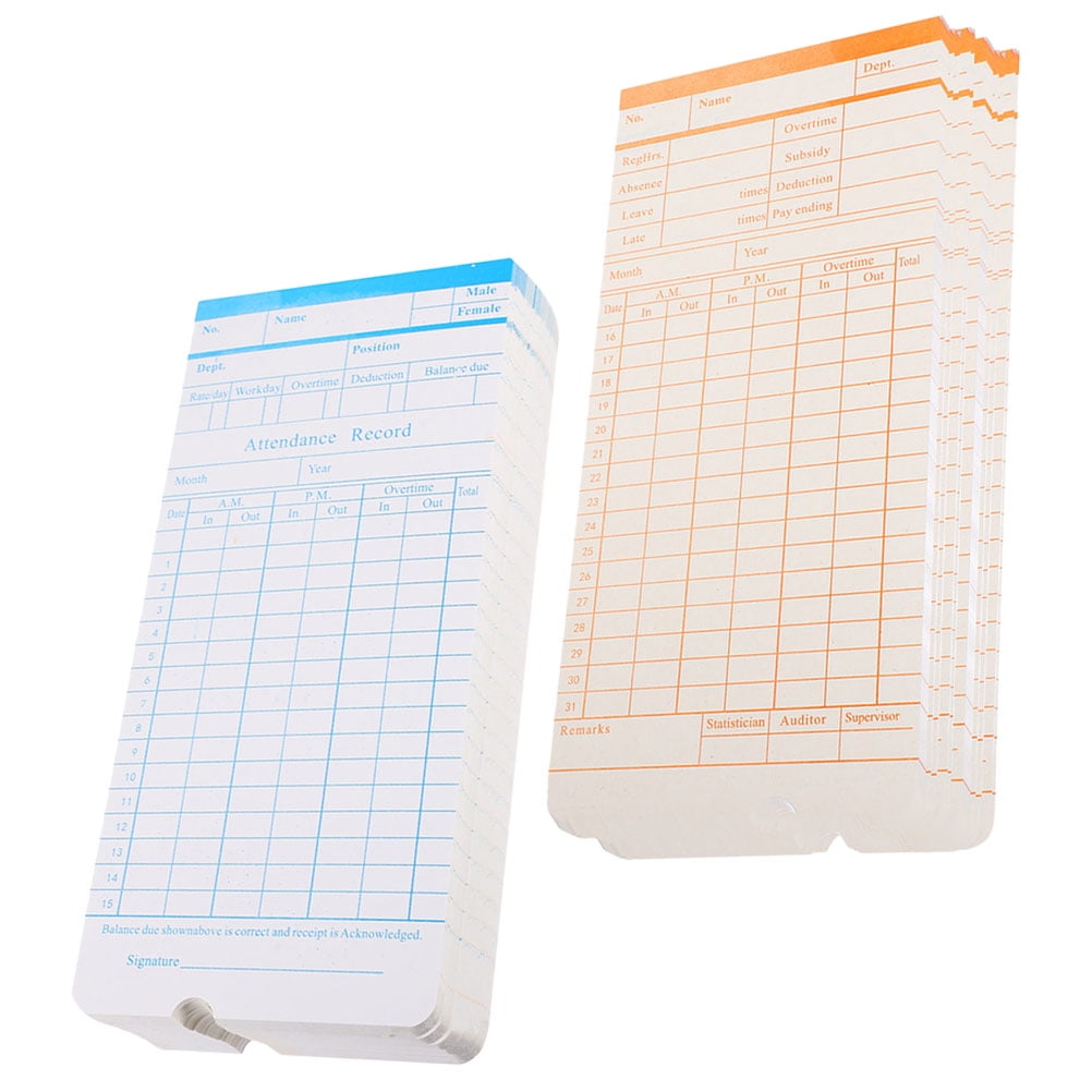 DECOMELODY 190 Sheets Assorted Color Attendance Cards for Employee ...
