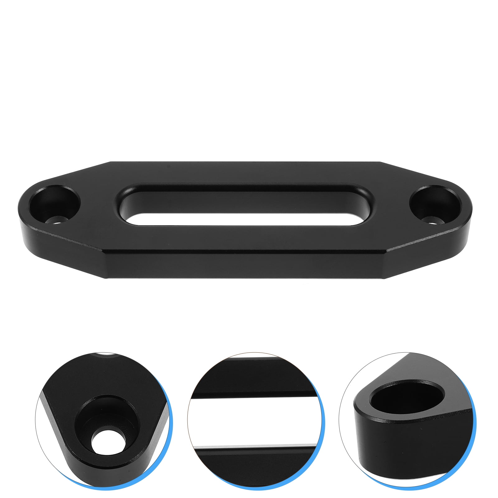 DECOMELODY 1Pack Black Aluminum Fairlead for Synthetic Rope and Winch ...