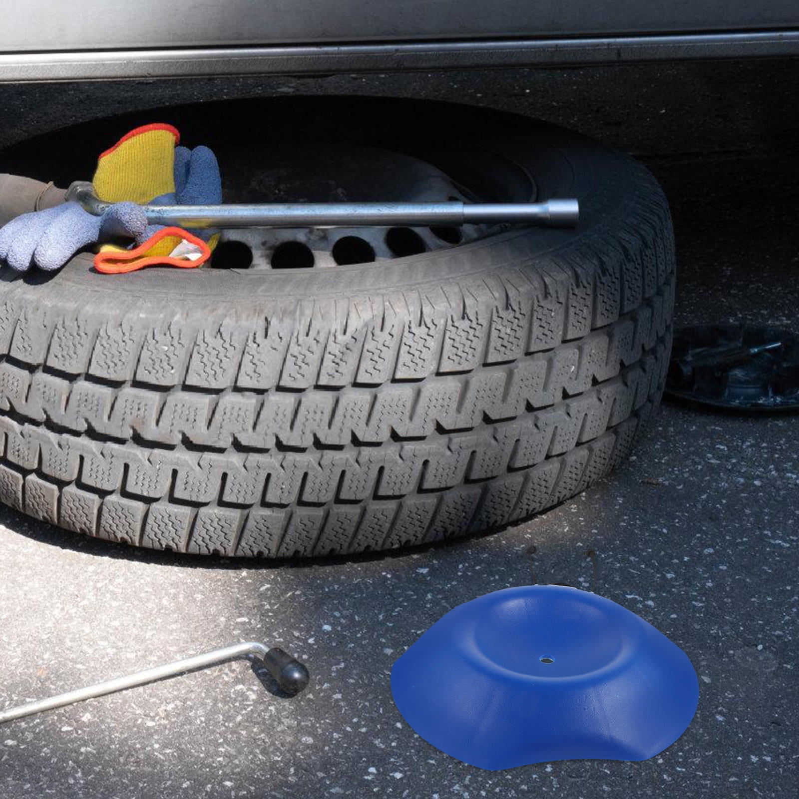 DECOMELODY 1Pcs Blue Plastic Wheel Chock Stabilizer for RV and Truck ...