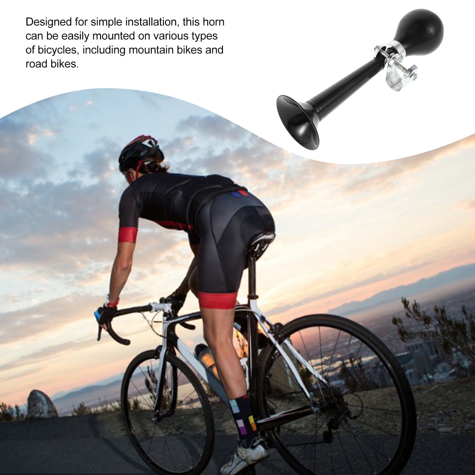 DECOMELODY 1Pcs Cylindrical Iron PVC Electroplated Bicycle Air Horn for ...