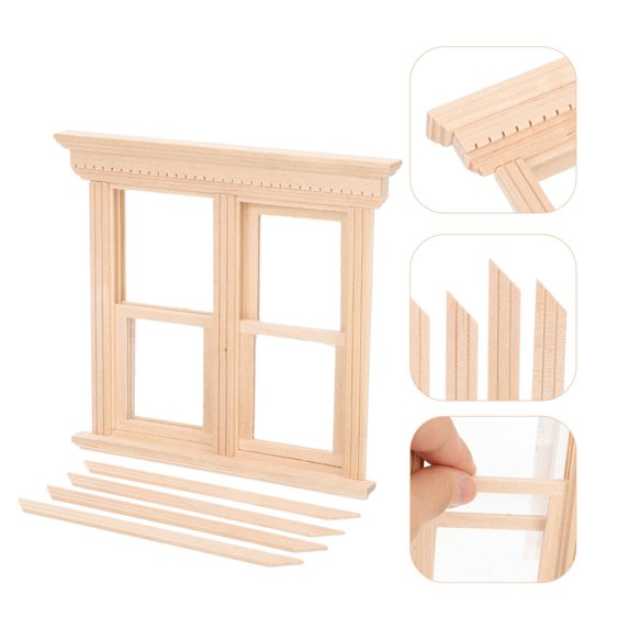 DECOMELODY 1Pcs Miniature Window Frame For Miniature Window Furniture 6 ...