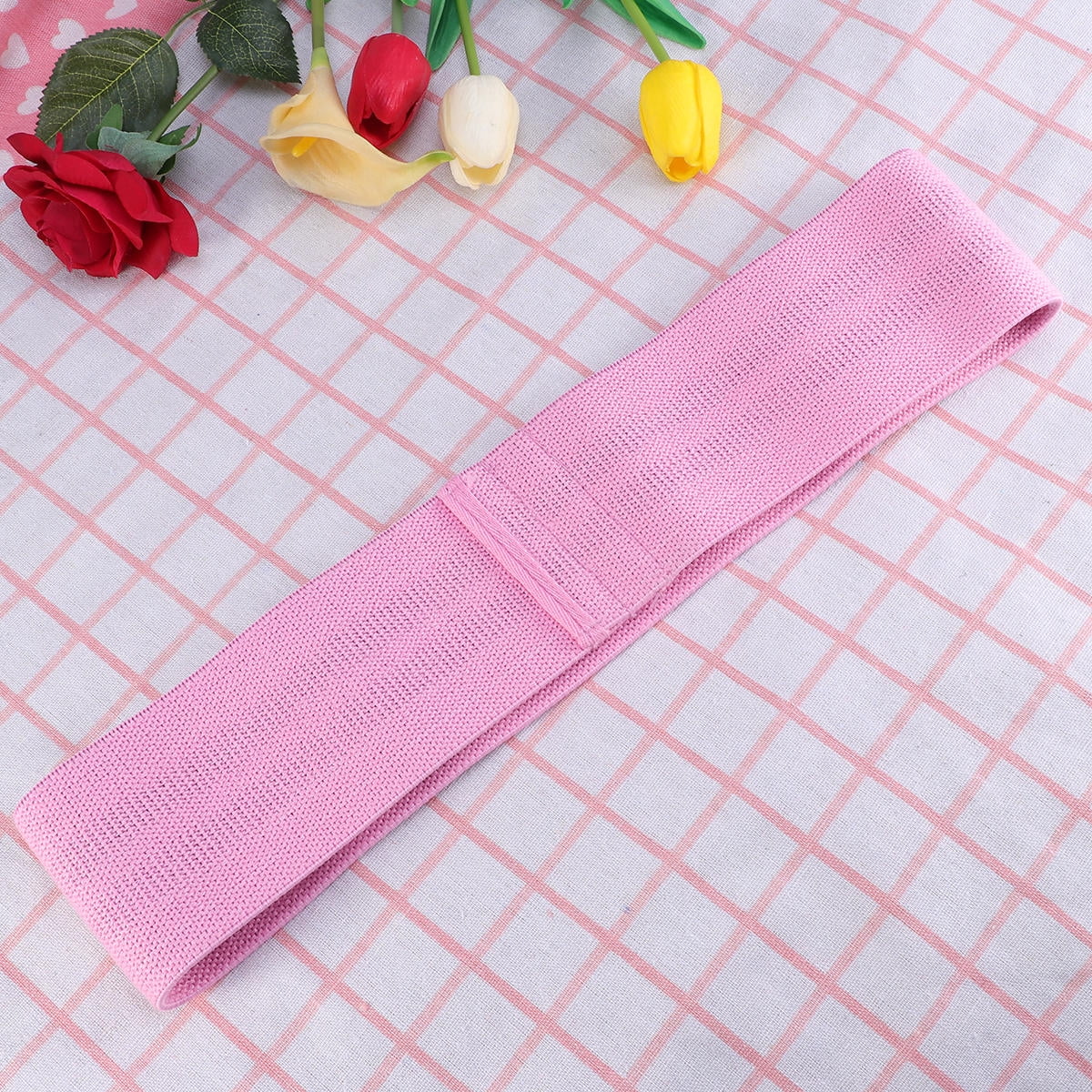 DECOMELODY 1Pcs Pink Polyester Cotton Tension Band for Hip Thrusts and ...