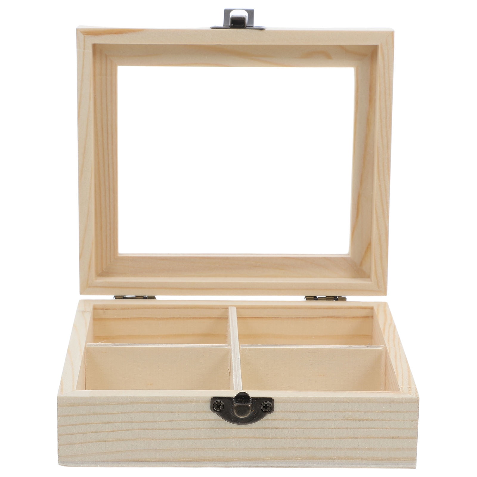 DECOMELODY 1Pcs Tea Storage Box Drawer with Viewable Window for Home ...