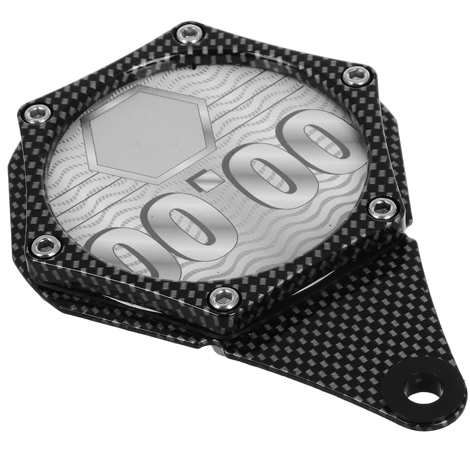 DECOMELODY 1Set Motorcycle Tag Holder Hexagonal Black Aluminum License ...