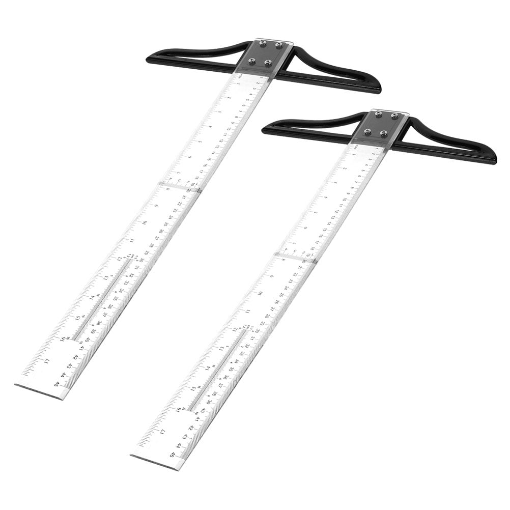 DECOMELODY 2Pack Precision Marking T-Rule T Shaped Ruler for ...