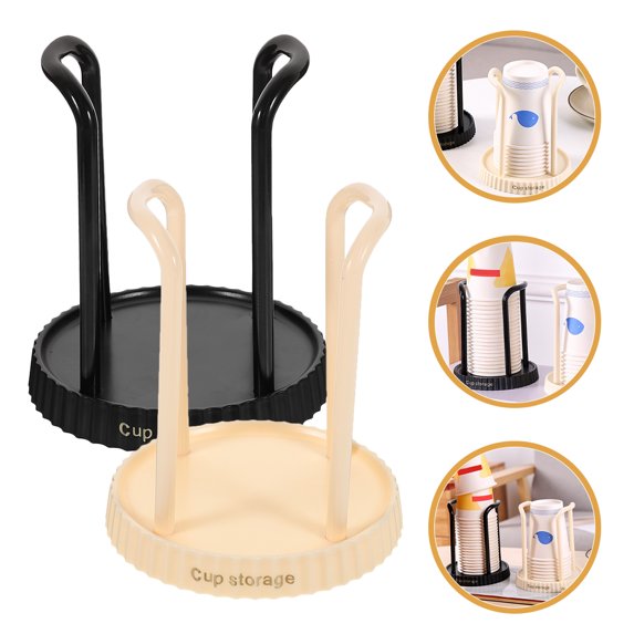 DECOMELODY 2Pcs Compact Abs Cup Holder Organizer for Milk Tea Shops and ...
