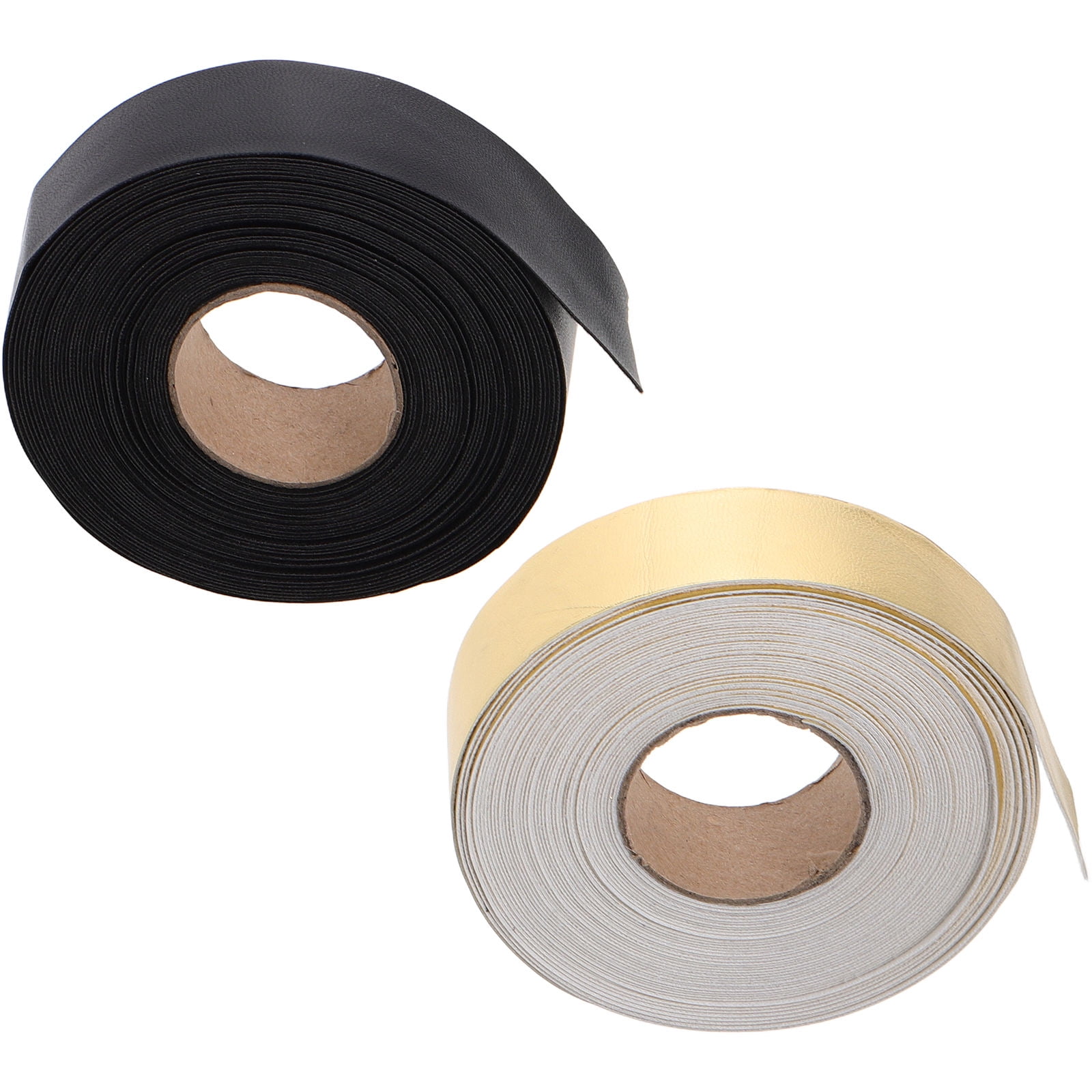 DECOMELODY 3 Rolls Diy Strips Faux Leather Strap Black Gold Light Brown ...