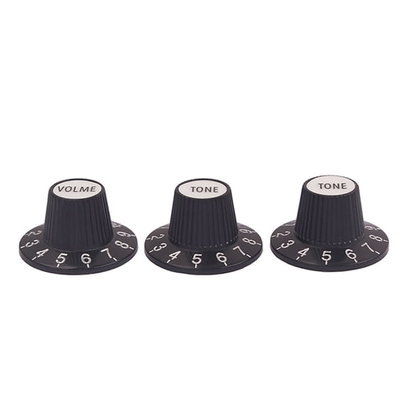 DECOMELODY 3Pcs Guitar Volume and Tone Control Knob Flat Top for ...