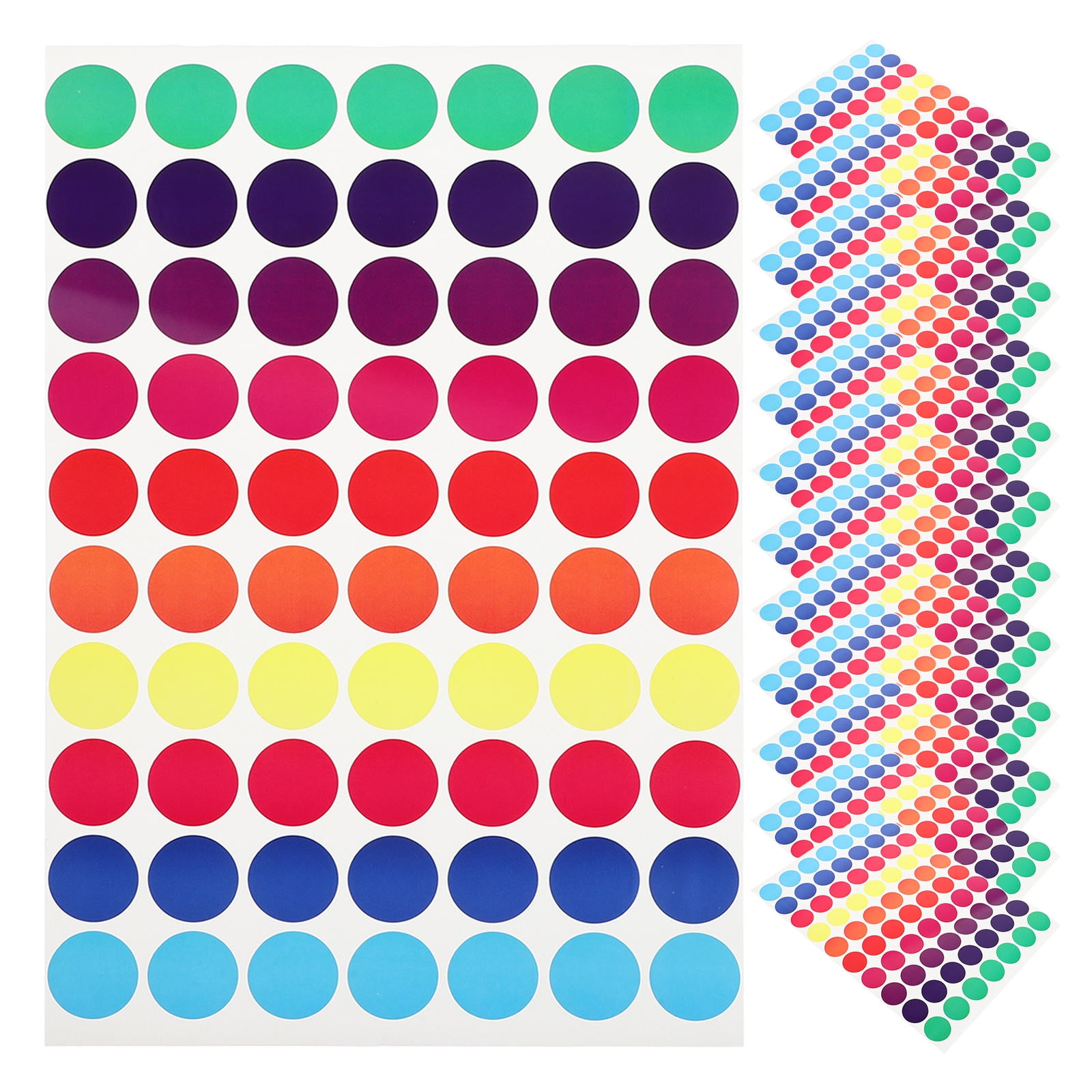 DECOMELODY 50Pcs Round Blank Surface Color Dot Stickers Labels For ...