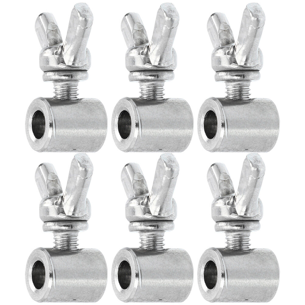 DECOMELODY 6Pcs Wire Screw Clamp Heavy Duty Steel Wire Clamp for ...