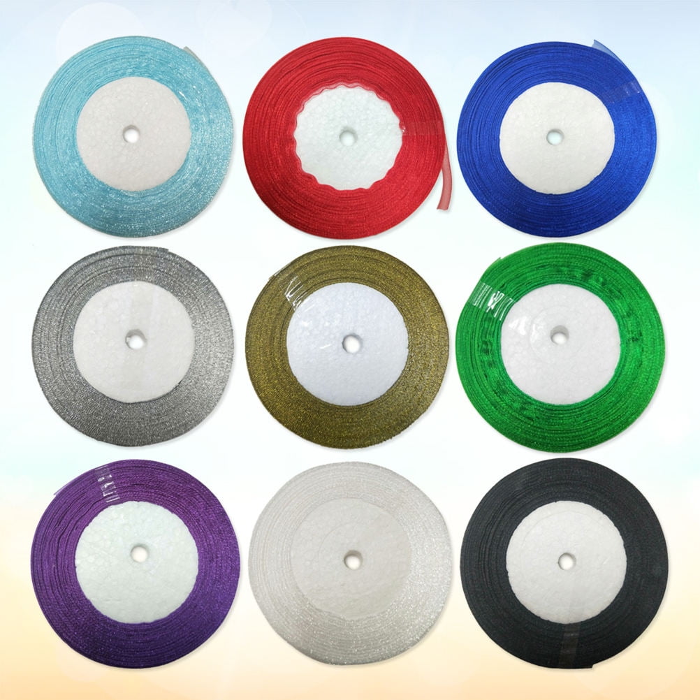 DECOMELODY 9Pcs Wide Organza Ribbon Blue for Handcraft Projects and present Packing - Walmart.com