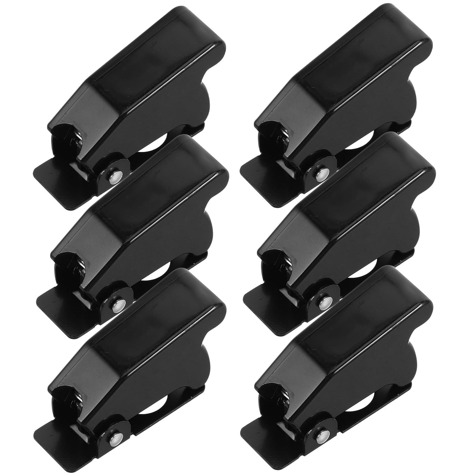 DECOMELODY Black Plastic Toggle Switch Cover 6Pcs Waterproof Dustproof ...