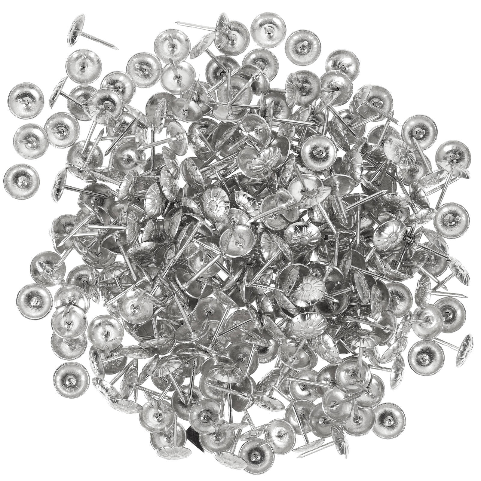 DECOMELODY Furniture Tacks for Upholstery 300Pcs Silver Iron Decorative ...