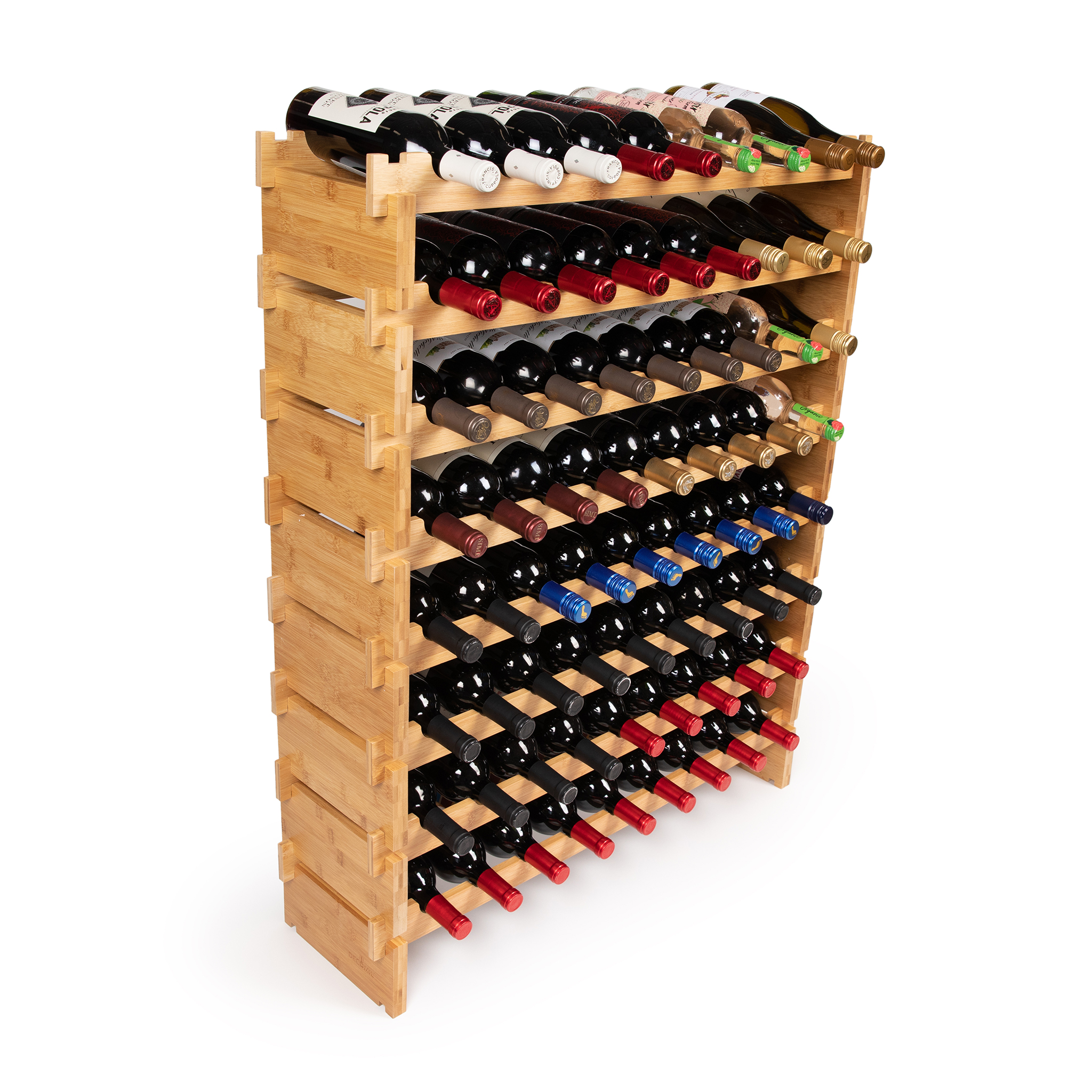 ZENSTYLE Stackable Modular Wine Rack 96 Bottle Wine Storage Stand ...