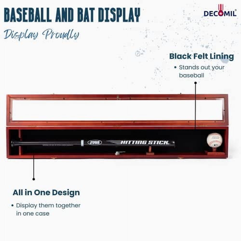 DECOMIL - Baseball Bat Display Case, Baseball Bat Rack, Cabinet Holder ...