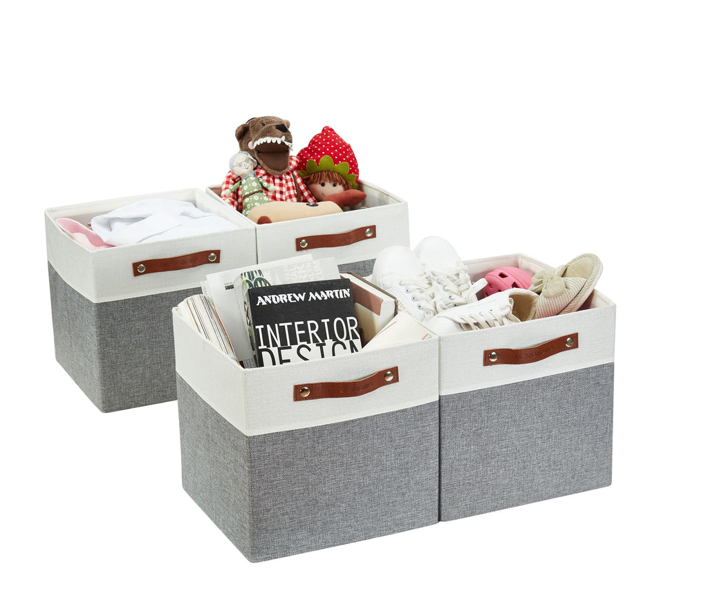 Household Essentials Open Fabric Storage Cube Bins, Aqua, Set of 6 ...