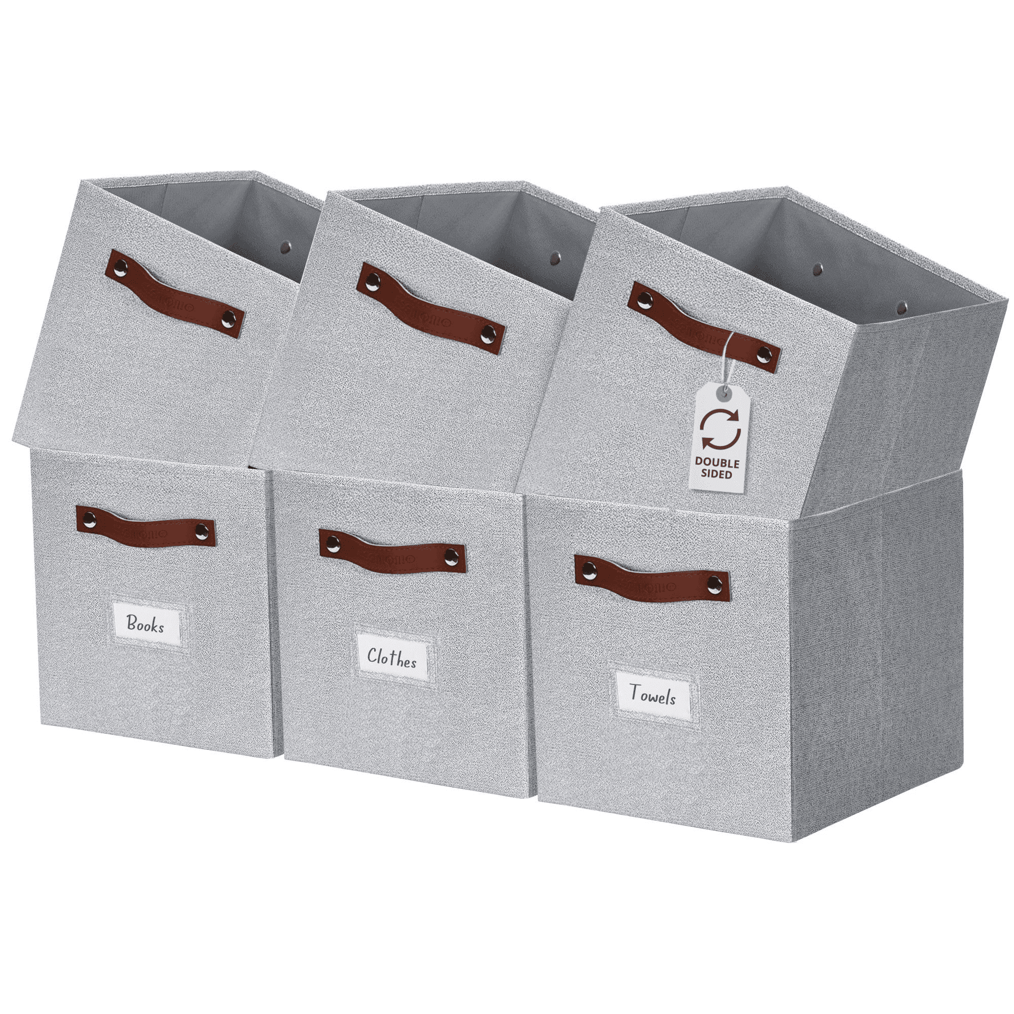 DECOMOMO, Cube Storage Bins, 11"x11"x11", Set of 6 - Walmart.com