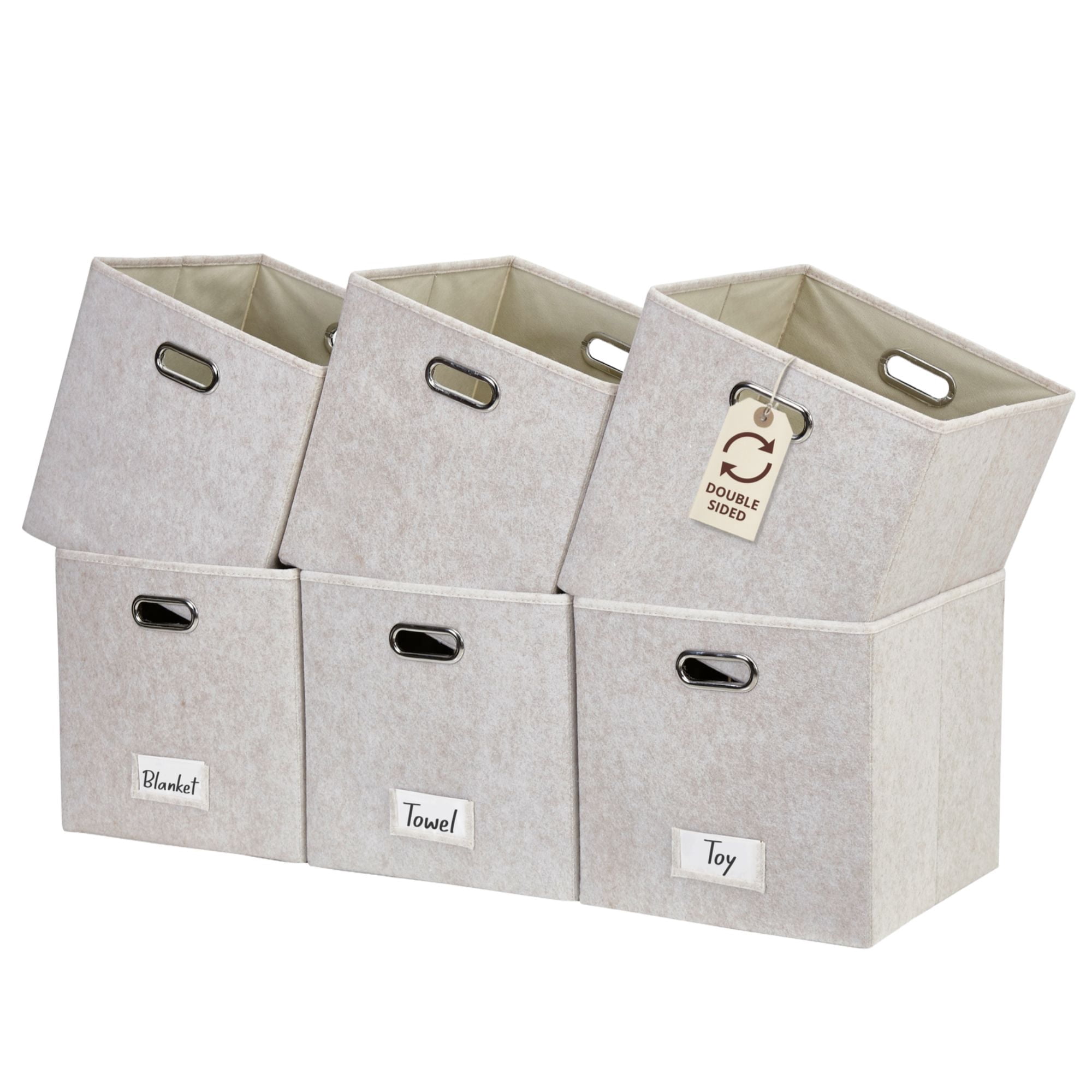 DECOMOMO Felt Fabric Storage Bin | Cube Storage Bin | Closet Organizers ...