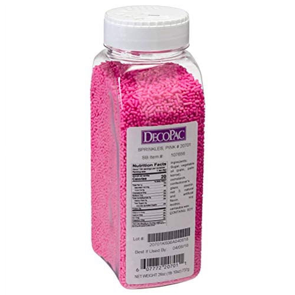 DECOPAC Candy Sprinkles, 26oz, Pink Sprinkle Mix, Fancy Sprinkles in ...