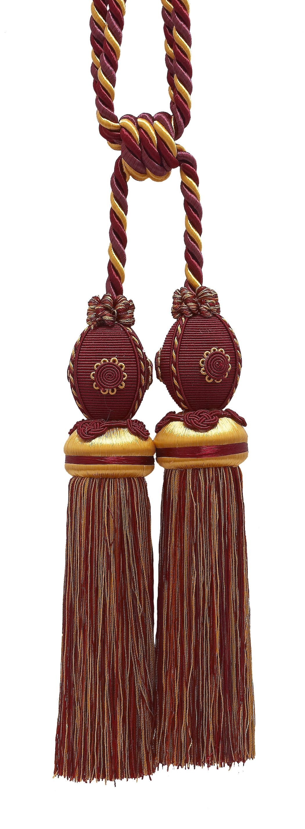 DECOPRO Baroque Collection Decorative Double Curtain & Drapery Tassel ...