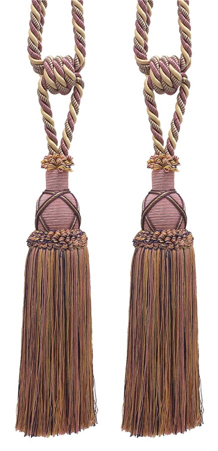 DECOPRO Elegant Criss Cross Curtain & Drapery Tassel Tieback, Tassel ...