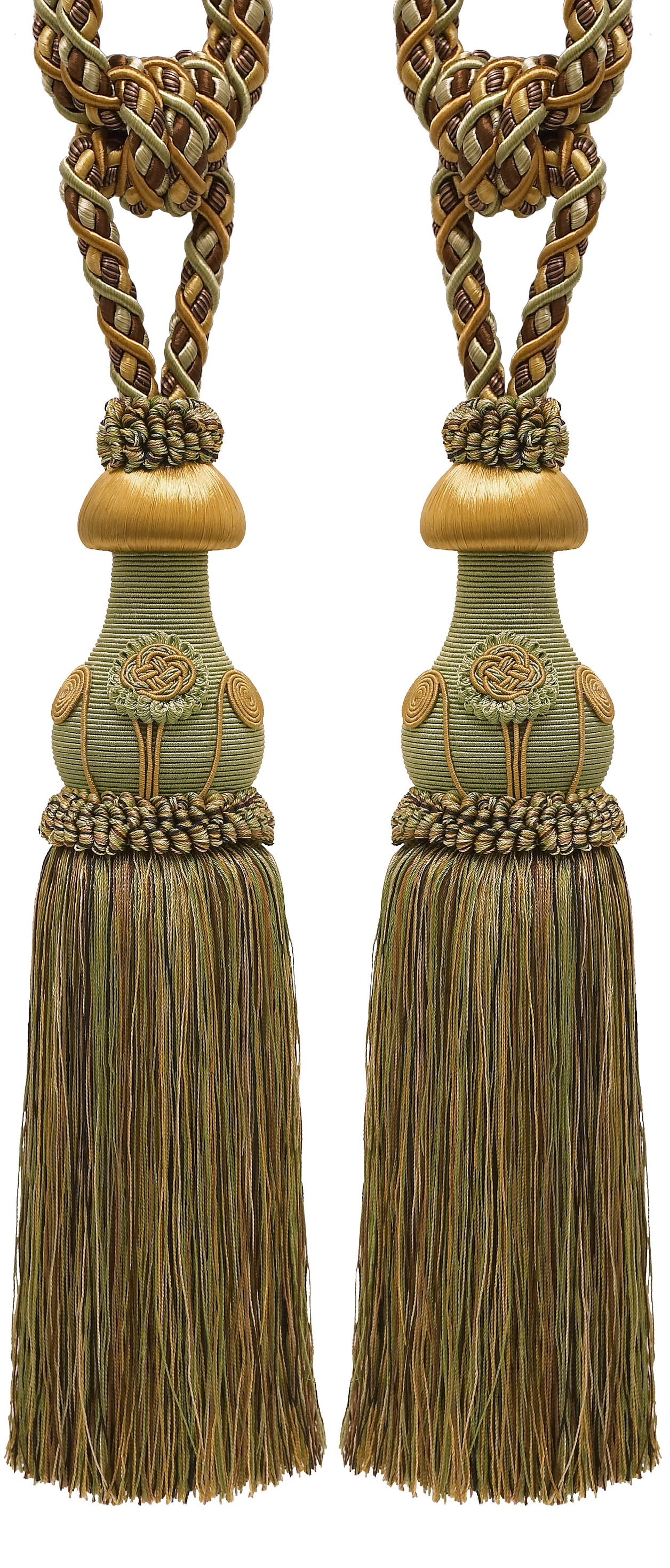 DECOPRO Exquisite Curtain Tassel Tieback with Floral Design - Elegant ...