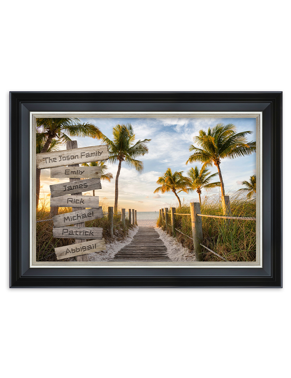 DECORARTS - Beach Boardwalk Personalized Family Member Sign Post ...