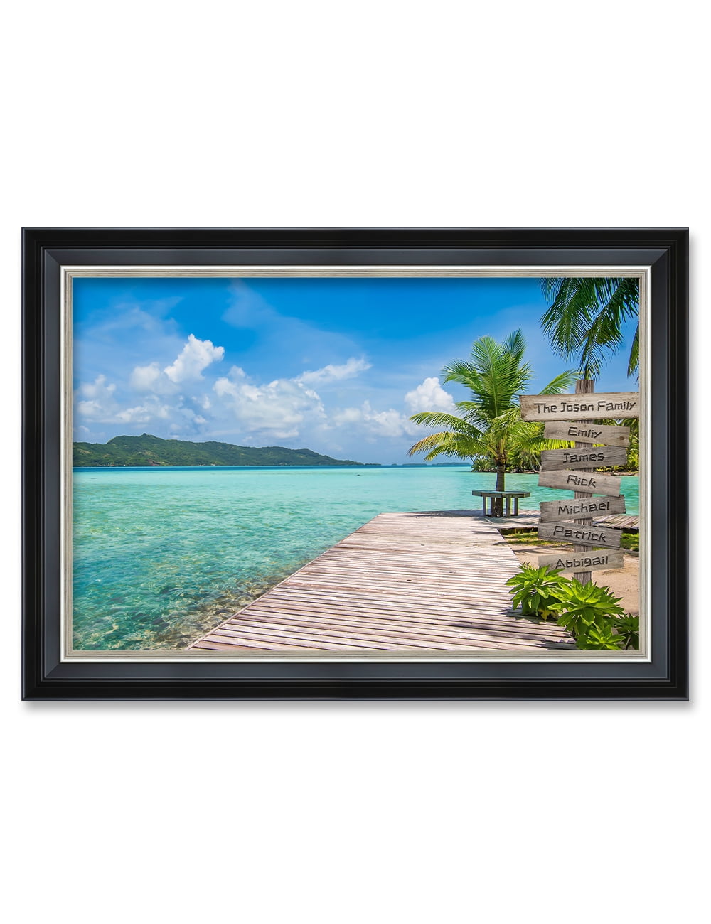 DECORARTS - Bora Bora Picnic Personalized Family Member Sign Post ...