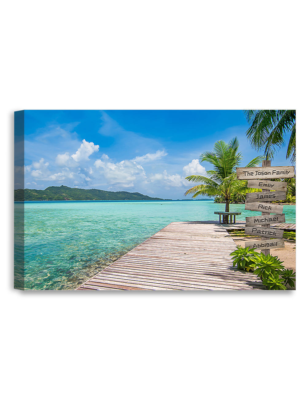 DECORARTS - Bora Bora Picnic Personalized Family Member Sign Post ...