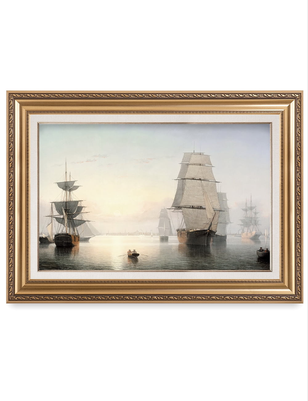 DECORARTS - Boston Harbor, Sunset by Fitz Henry Lane. World Famous ...