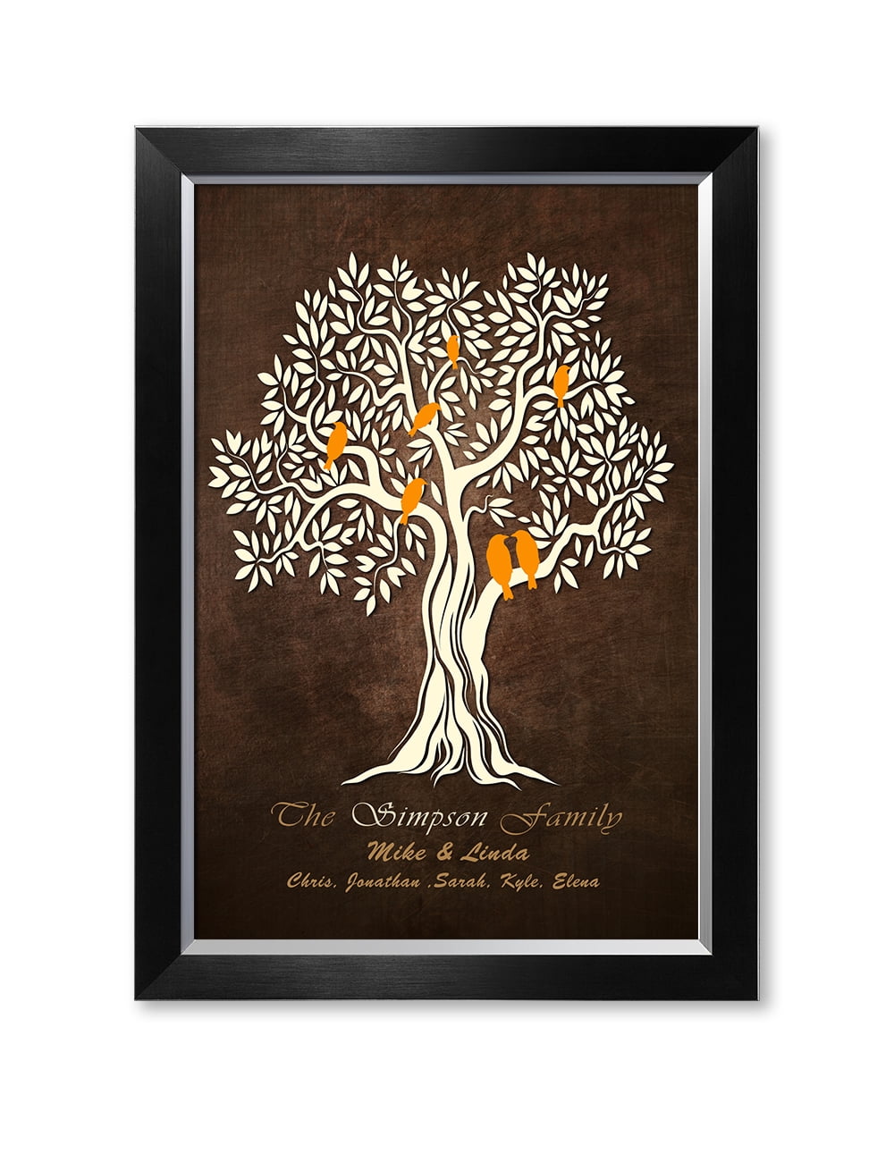 DECORARTS - Family Tree Personalized canvas prints Artwork, includes ...