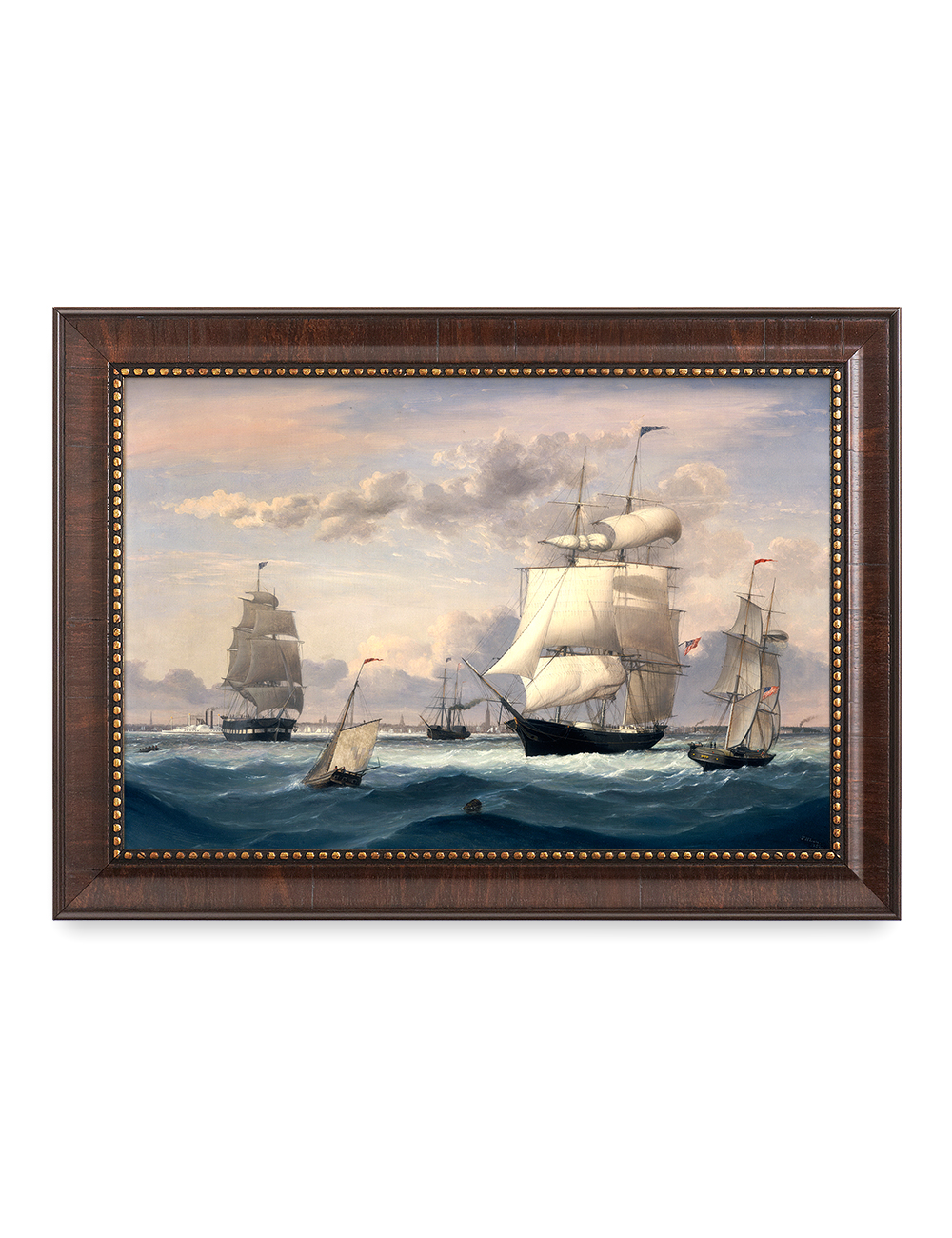 DECORARTS - New York Harbor by Fitz Henry Lane. Classic Art ...
