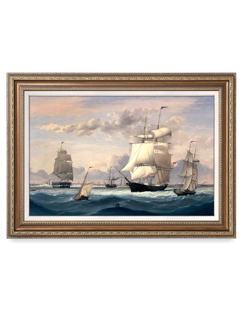 DECORARTS -New York Harbor, Fitz Henry Lane Classic Art Reproductions ...