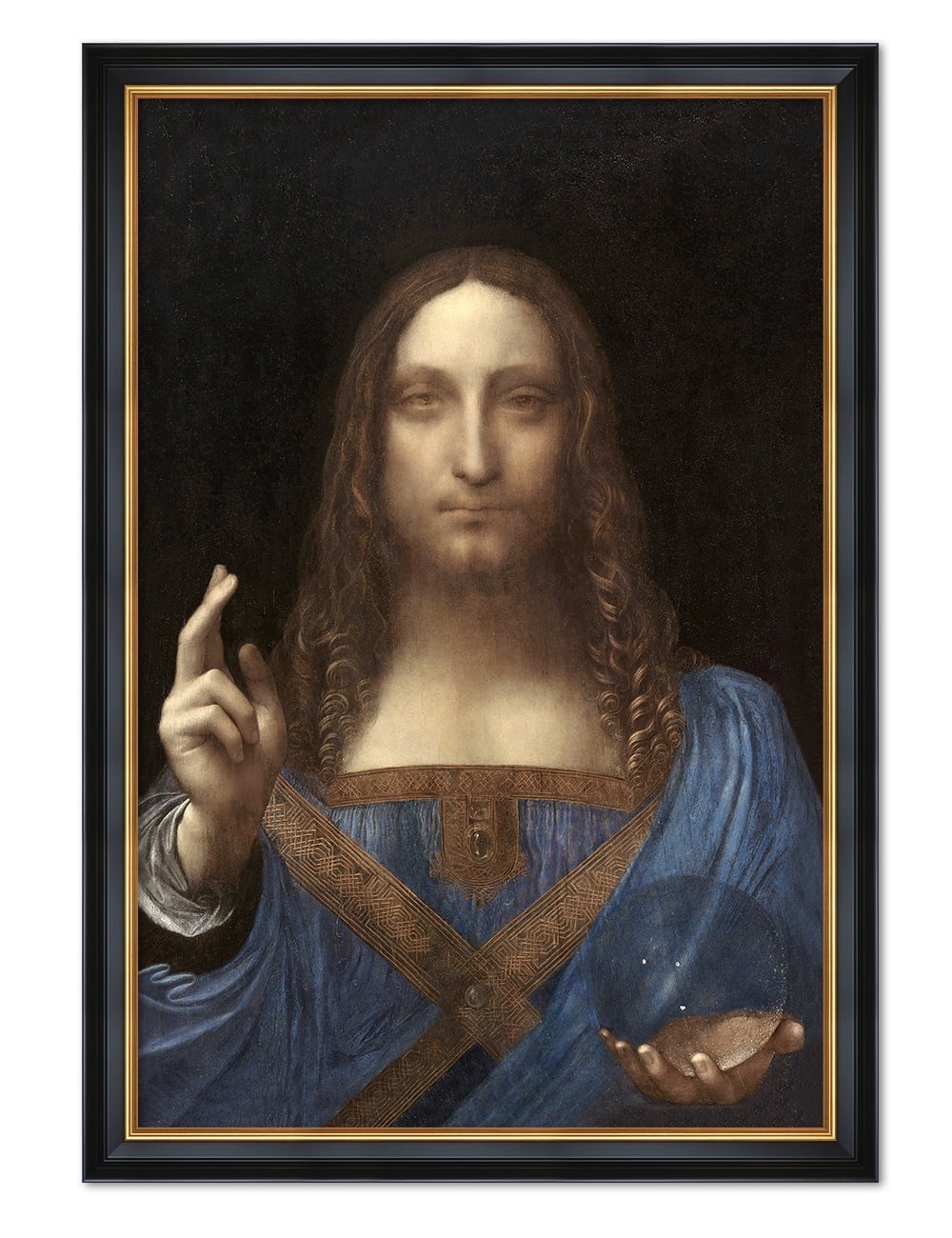 DECORARTS - Portrait Of Christ in Salvator Mundi by Leonardo da Vinci. Large Canvas Wall Art ...