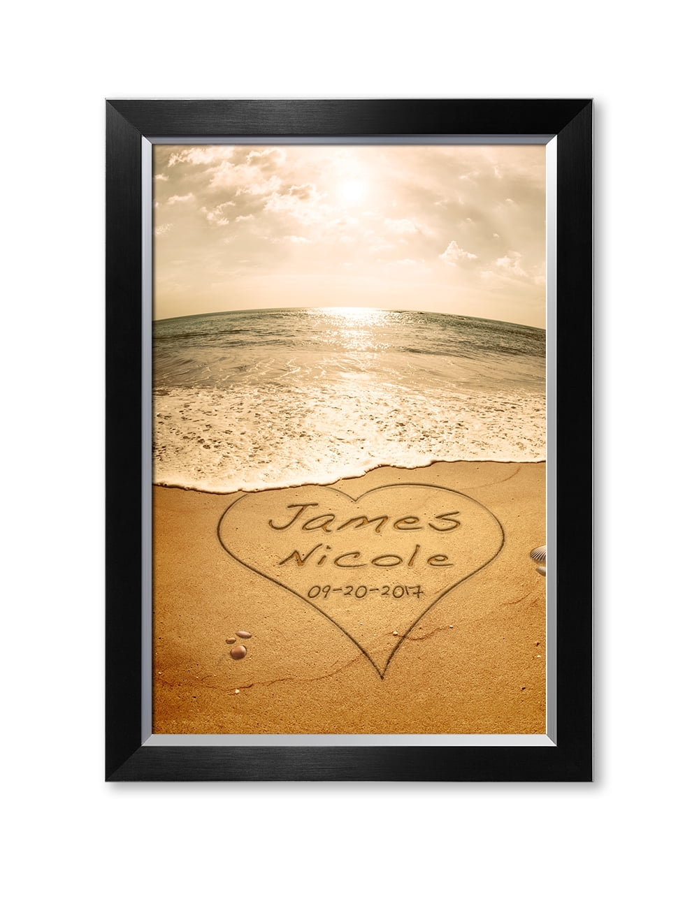 DECORARTS - Sand Writing Personalized Art Canvas Prints Gift, includes ...