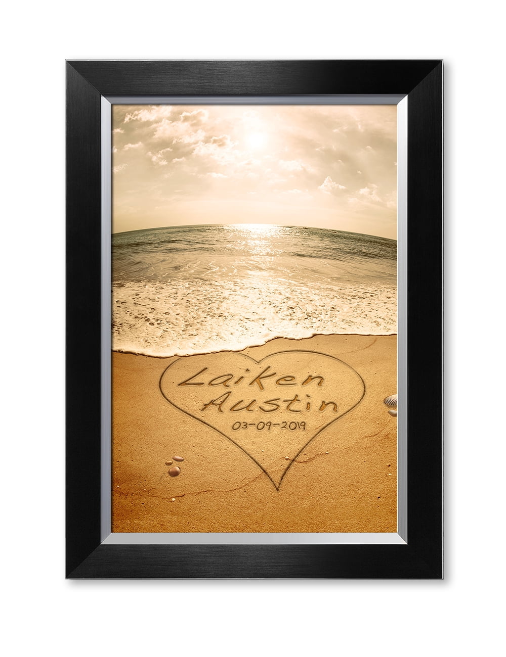 DECORARTS - Sand Writing Personalized Artwork with Names and Date ...