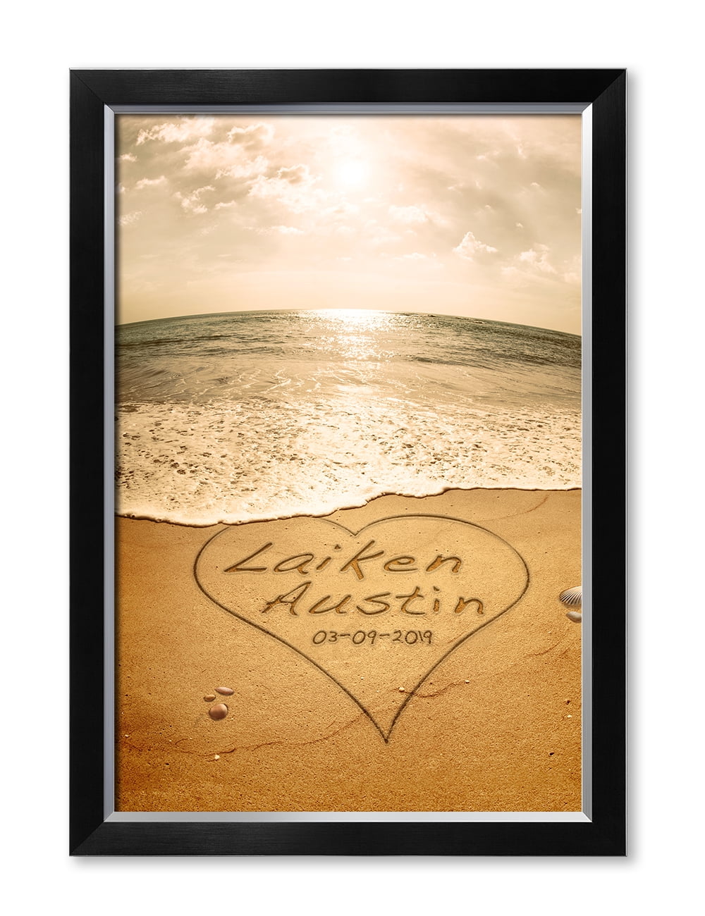 DECORARTS - Sand Writing Personalized Artwork with Names, Customized ...