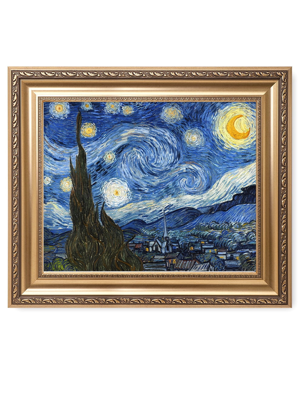 DECORARTS - Starry Night, Vincent Van Gogh Art Reproduction. Giclee Prints Match with Golden ...