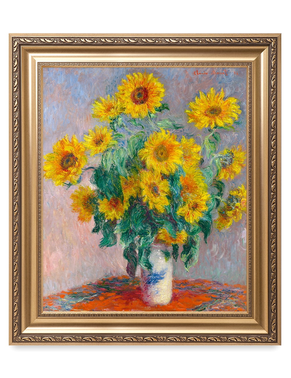DECORARTS - Sunflowers by Claude Monet. Classic Art Reproduction ...