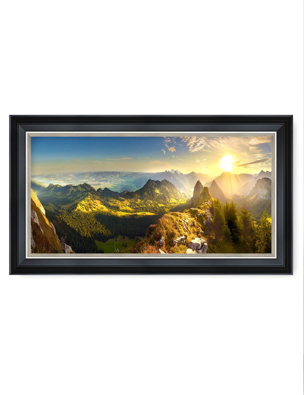 DECORARTS - Swiss Alps. Sunrise Over Mountain, Landscape Mountain ...