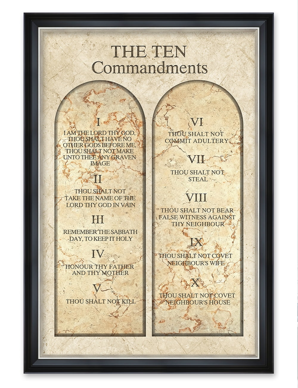 DECORARTS - The Ten Commandments Wall Decor (Catholic Church version ...
