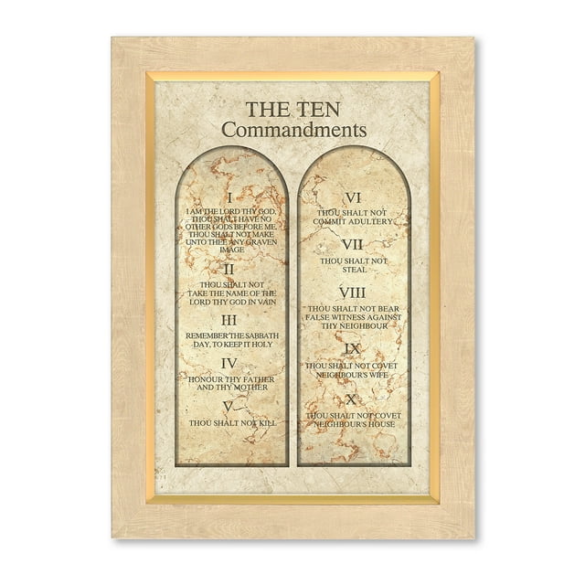 DECORARTS - The Ten Commandments Wall Decor (Catholic Church version ...