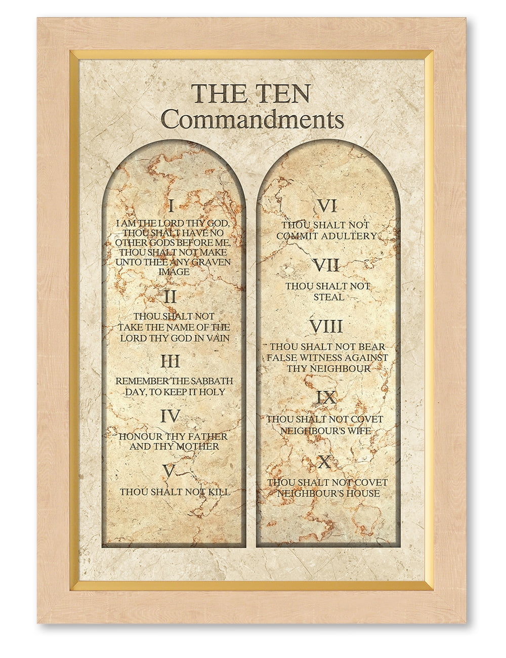 DECORARTS - The Ten Commandments Wall Decor (Catholic Church version ...