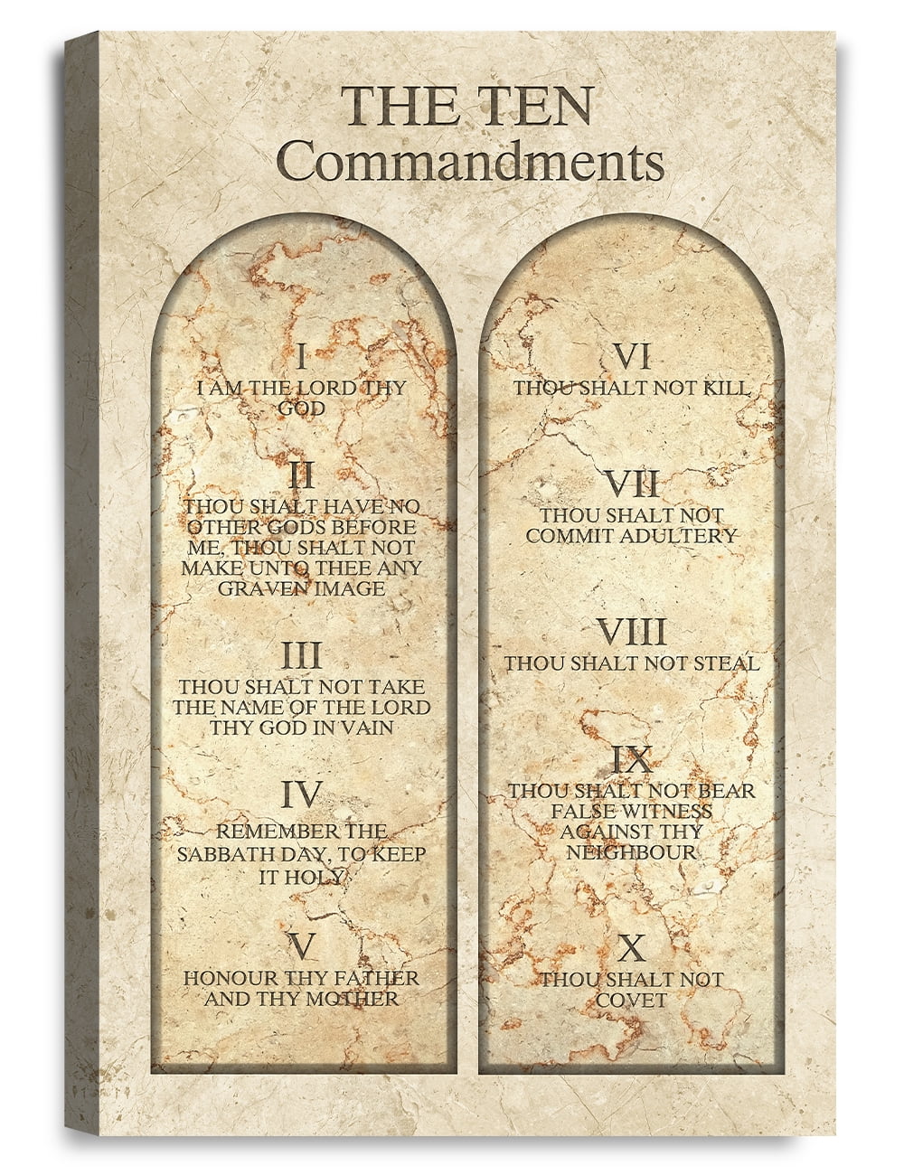 DECORARTS - The Ten Commandments Wall Decor (Jewish Talmud Version ...