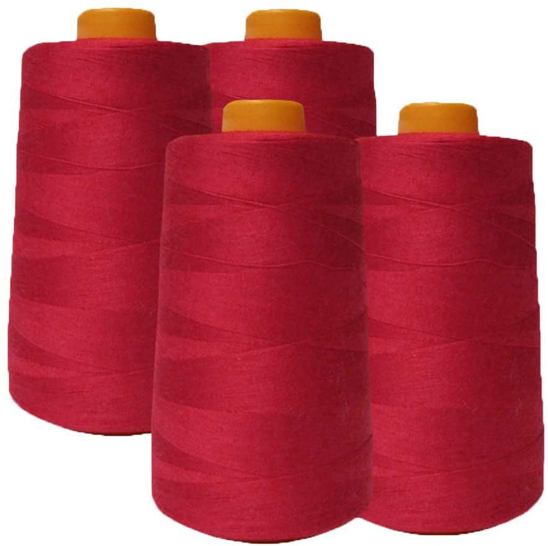 DECORATIVE SILK INC. 4 Pack of 6000 (24,000 Total) Yard Spools Sewing ...
