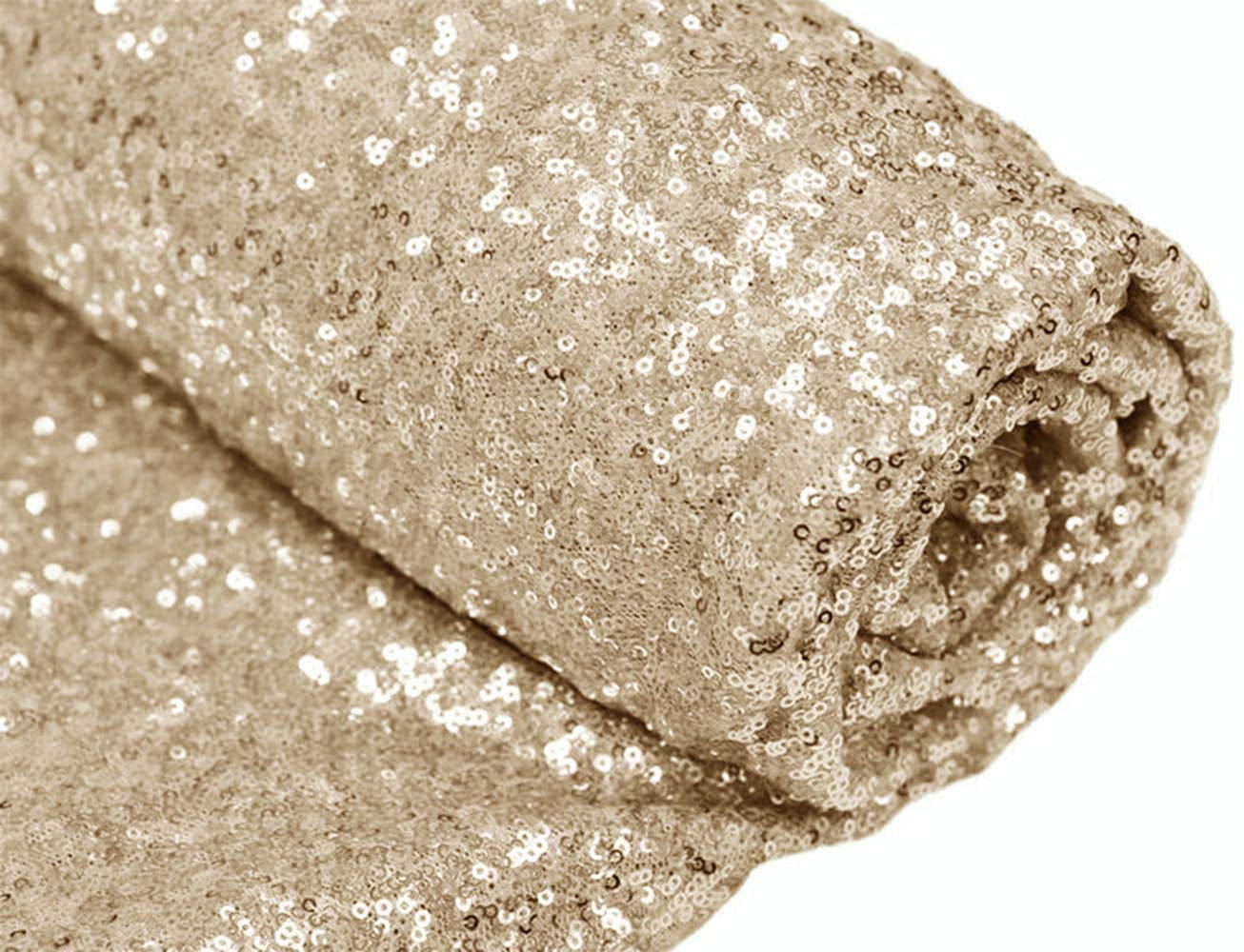 DECORATIVE SILK INC. Sparkly Glitz Sequins Beaded Fabric 54" Wide 100% ...