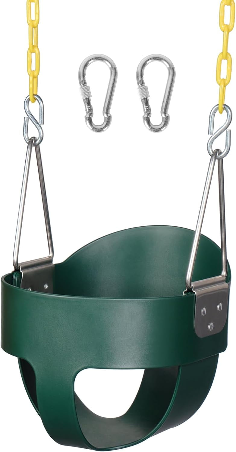 DECORLIFE Toddler Swing Seat, Support 330lb, Outdoor High Back Full ...